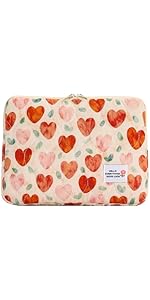 CHAMAIR Puffy Laptop Sleeve 15 Inch Cute Laptop Case Floral Quilted ...