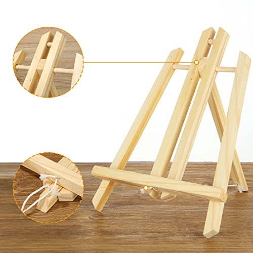 LOLYSIC 6 Pcs Wooden Easels Stands for Display, 30cm 12inch Tabletop ...