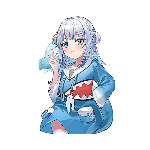 Blkuopar 5 Vtuber Shark Girl Anime Car Sticker Gawr Gura | Desertcart ...