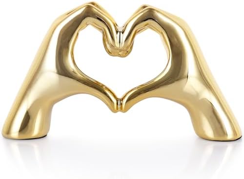 Amazon.com: Heart Hands Sculpture Gold Room Decor : Home & Kitchen