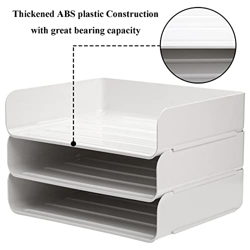 Snapklik.com : 3 Pack Stackable Desktop Letter Tray, 3 Tier Paper ...