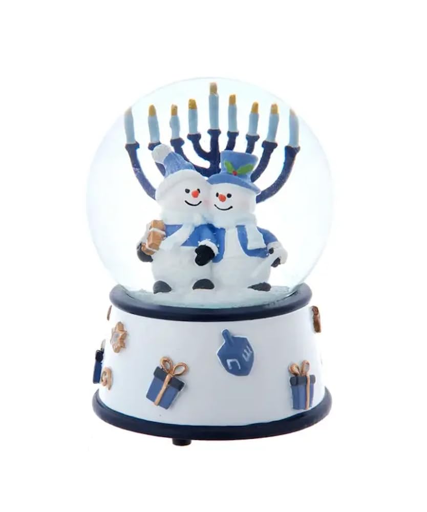 Amazon.com: The Bridge Collection 4" Resin Hanukkah Snow Globe ...