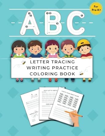 ABC Letter Tracing and Writing Practice Coloring Book: Alphabet ...