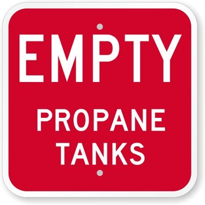Amazon.com: Empty Propane Tanks, Diamond Grade Reflective Sign, 80 mil ...