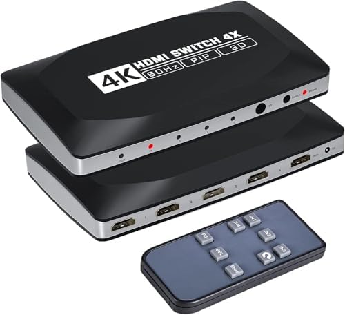 Amazon.com: HDMI Switch 4 in 1 Out, Tendak 4K HDMI Switch Box with ...