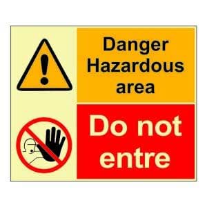 SRG - Danger Hazardous Area Waterproof Sign Board (Sun Board) : Amazon ...
