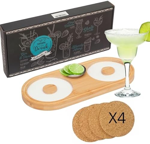 Amazon.com | Unna Margarita Salt Rimmer Set - Large Acacia Bar Salt and ...