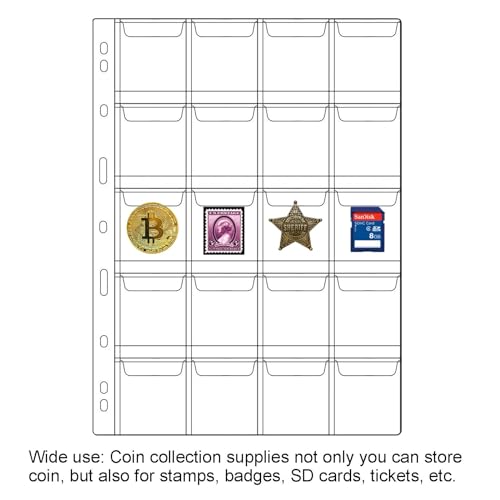 Snapklik.com : 20-Pocket Coin Pages For Collectors, Standard 9-Hole ...