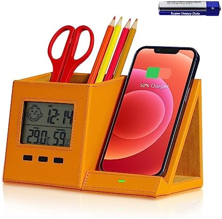 Amazon.com: 3-in-1 Wireless Charger with Pen Holder, Desk Clocks with ...