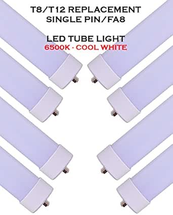 (20 Lights) - LED Single Pin 8 Feet 48 Watt 6500K F96T12/T8/FA8 ...