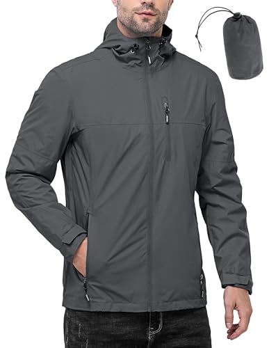 Snapklik.com : Outdoor Ventures Mens Packable Rain Jacket Waterproof ...
