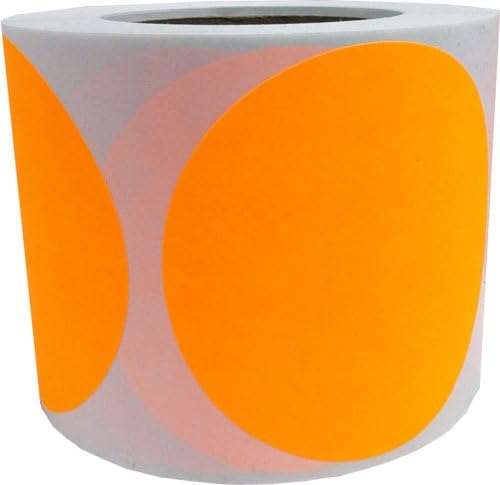 Amazon.com : Fluorescent Orange Color Coding Burst Labels for ...