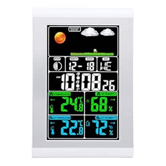 Amazon.com: Weather Stations Forecaster with Indoor Outdoor Temperature ...