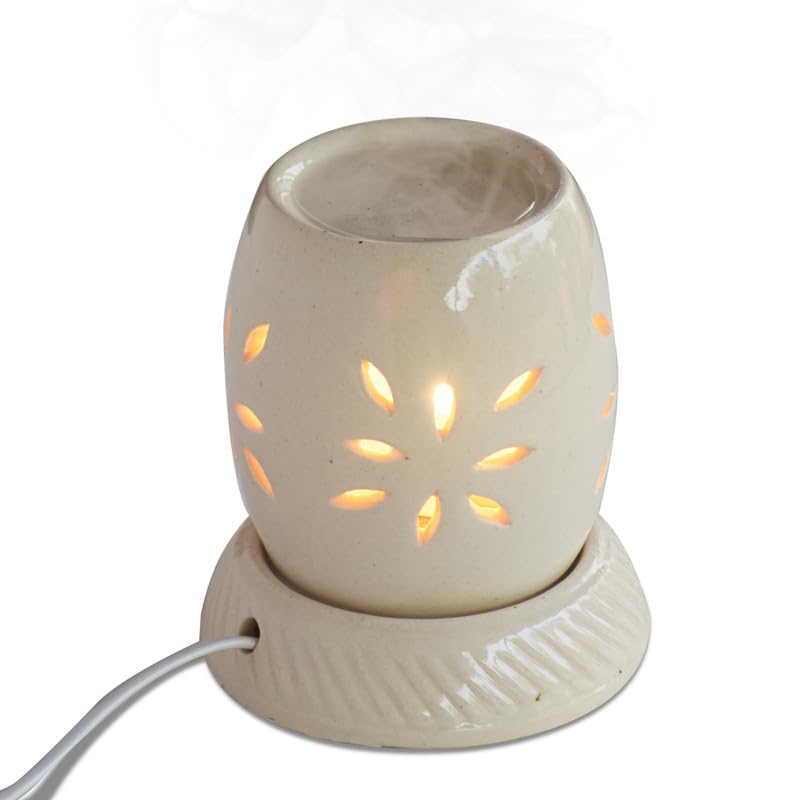 Pure Source India Ceramic Electric Aroma Diffuser Oil Burner/Oil Warmer ...