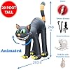 Amazon.com: 20 Foot Animated Halloween Inflatable Black Cat : Patio ...