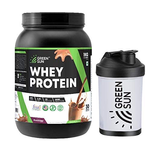 Green Sun Whey Protein Supplement | 1 KG | 25 Gm Protein Per Serving ...