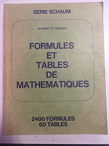Amazon.fr - Formules Et Tables De Mathematiques. Cours Et Problemes ...