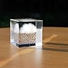 Amazon.com: Rain Cloud Crystal Cube 3D Glass Paperweight Room Decor K9 ...