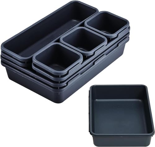 Amazon.com: Vtopmart 25 PCS Clear Plastic Drawer Organizers Set, 4-Size ...