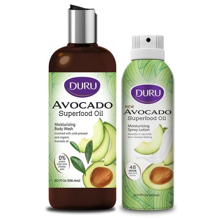 Amazon.com : Duru Avocado Bundle Spray Lotion & Body Wash - Spray ...