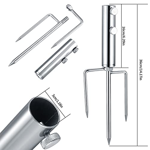 Parasol Stand, Umbrella Stand Anchor with 3 Spikes, Umbrella Ground ...
