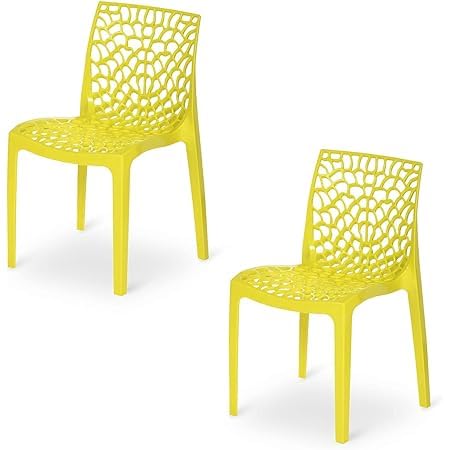 Livshine Web Plastic Chair, Strong and Heavy Design Chair for Home ...