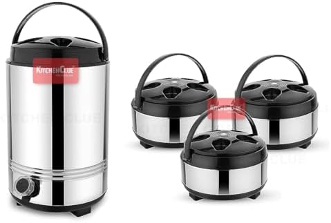 KITCHEN CLUE Stainless Steel Insulated Water Containers/Jug 10 Liter ...
