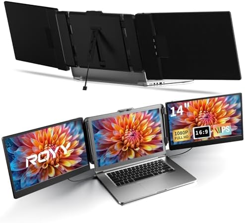 Amazon.com: 14’’ Triple Laptop Screen Extender, 1080P FHD Portable Dual ...