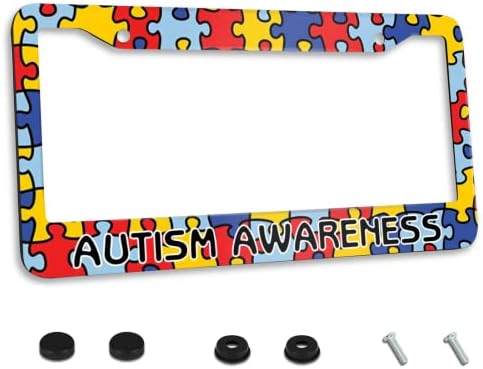 Amazon.com: Autism Awareness Ribbon Vanity Metal Vanity License Plate ...