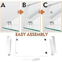 Amazon.com: Clear Computer Monitor Stand Riser Multi Media Desktop ...