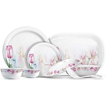 MILTON Melamine Dinnerware Set 18-Pieces, Multicolour : Amazon.in: Home ...