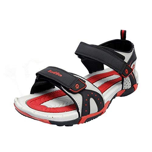 Lotto Men's Black/Red Sandals - 10 UK/India (44 EU)(AS4887-060 ...