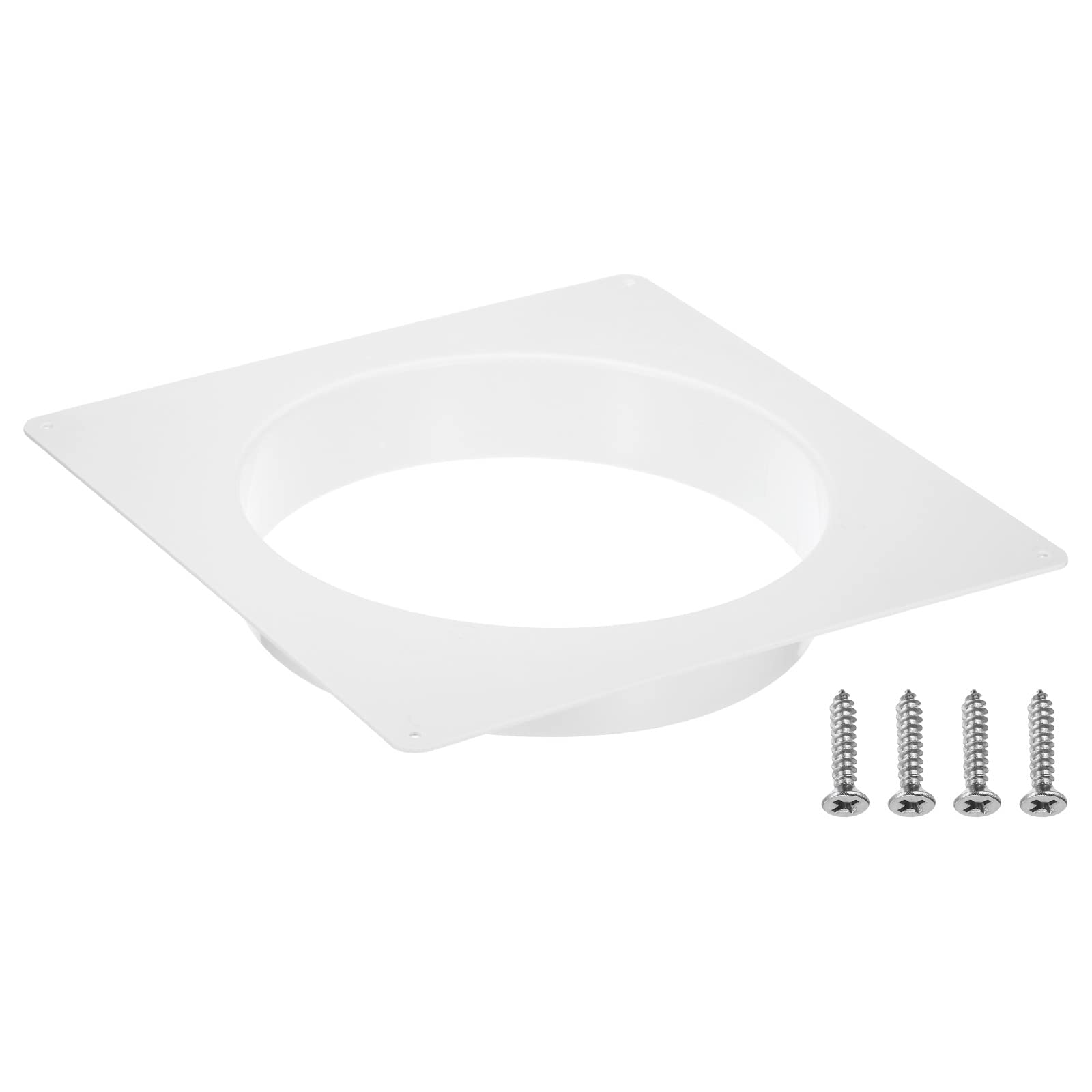PATIKIL 10" Duct Connector Flange, Dryer Vent Wall Plate Square to ...