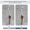 BRIGHT SHOWERS Shower Arm Extender for Rain and Handheld Shower Head, 4 ...