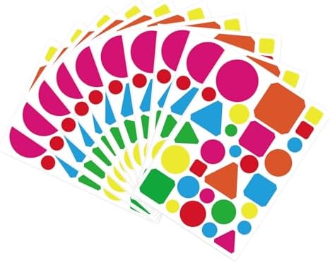 Amazon.com : Yaiitan 290PCS Multi-Shaped Stickers Round Color Coding ...