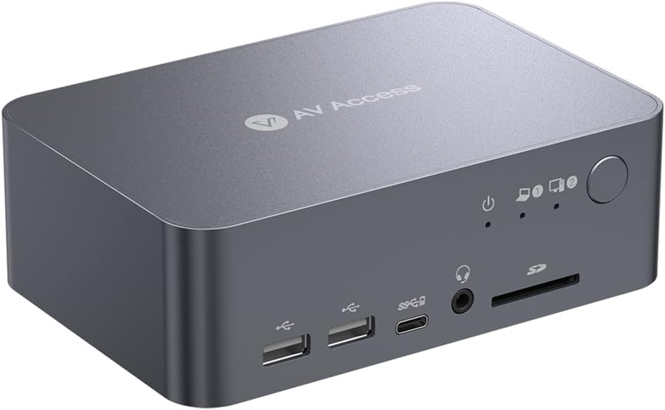 Amazon.com: AV Access KVM Switch 2 Monitors 2 Computers, with USB 3.0 ...