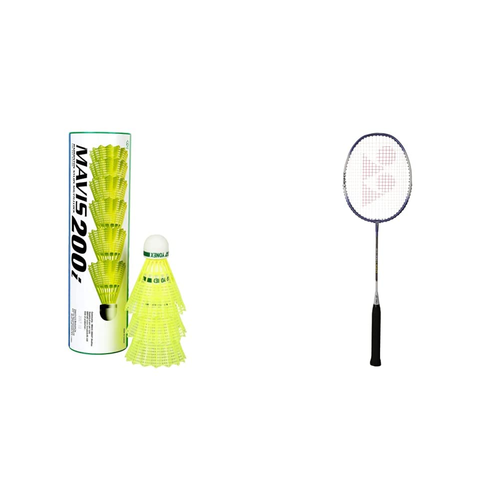 Buy YONEX Mavis 200i Nylon Shuttle Cock, ZR 100 Light Aluminium ...