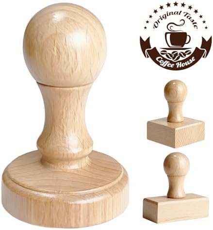 Amazon.com : Custom Stamp – Personalized Rubber Stamp with Wooden ...