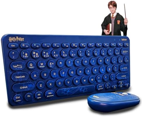 Kit Teclado e Mouse Sem Fio Letron Harry Potter Azul | Amazon.com.br