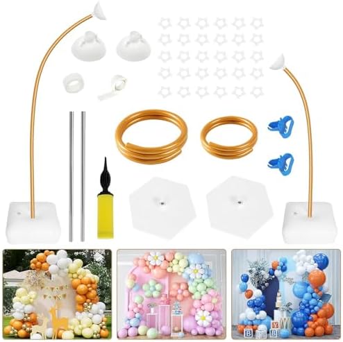 Amazon.com: Balloon Arch Kit - Bendable 8.2FT & 6FT Balloon Arch Stand ...