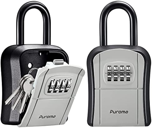 Amazon.com : Puroma Key Lock Box, Portable Combination Lockbox Wall ...