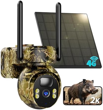 SEHMUA 4G LTE Wildkamera mit SIM Karte, Solar Wildkamera mit ...