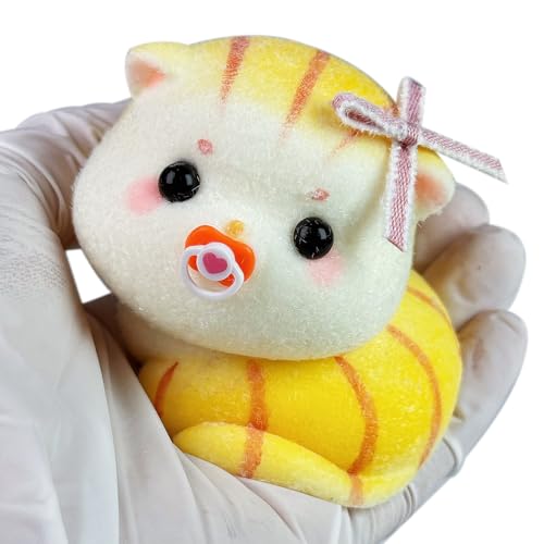 Amazon.com: Handmade Taba Squishy Cat Baby Toy - Realistic Silicone ...