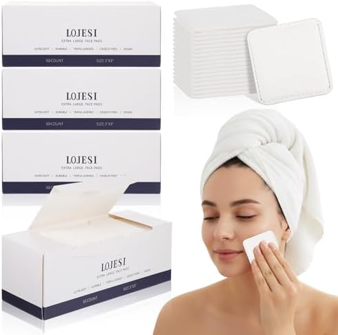 Amazon.com: Hpmjz 240 Count Large Cotton Pads, Makeup Remover Pads ...