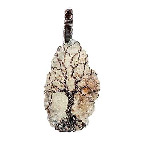Amazon.com: Crystalines Handmade Wire Wrapped Pendant, Natural Raw ...
