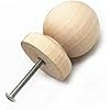 WEICHUAN 10PCS Ball with Base Shape Unfinished Wood Drawer Knobs Pulls ...