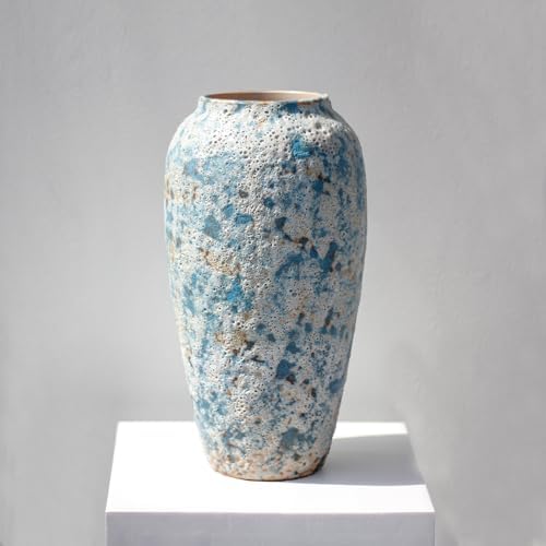 Amazon.com: Relexome Blue White Ceramic Rustic Farmhouse Vase,13 Inch ...