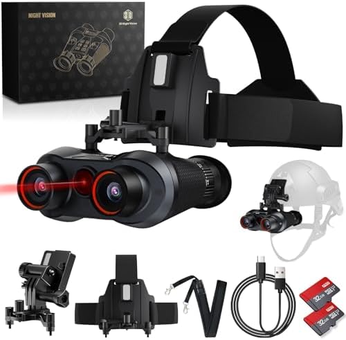 Amazon.com : 3D VR Night Vision Goggles - Rechargeable Head-Mounted ...