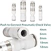 MiJunHD 2PCS Pneumatic Check Valve, 6mm Inner Dia. Non Return Check ...