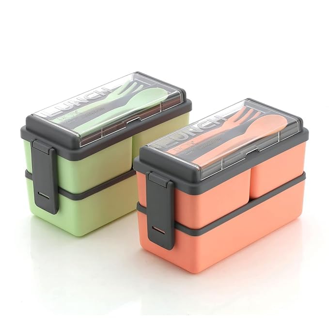 Buy Cookzella Insulated Double Compartment Lunch Box - Leak-Proof, BPA ...